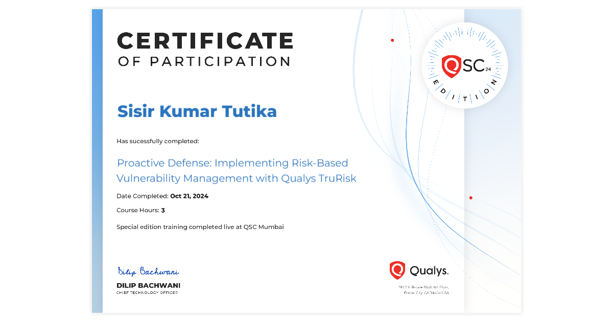 Sisir Kumar Tutika | Proactive Defense: Implementing Risk-Based ...